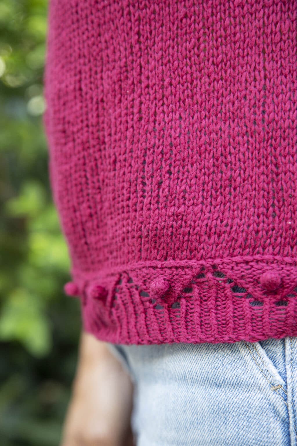 Patrón Tricot Blusa Paloma con canesú circular - Patrones de tejido