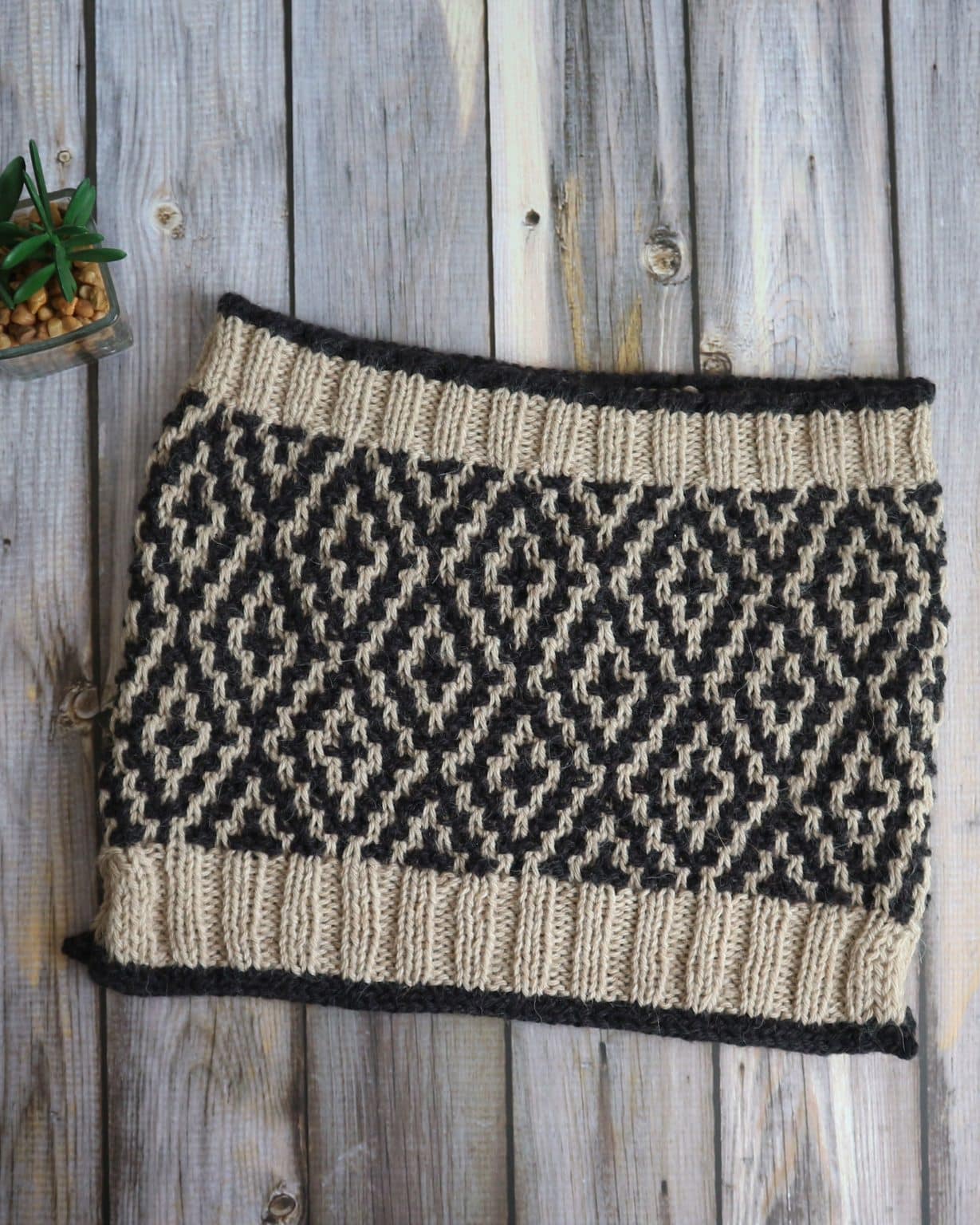 Patrón Cuello Pampa con Mosaic Knitting - Patrones de tejido